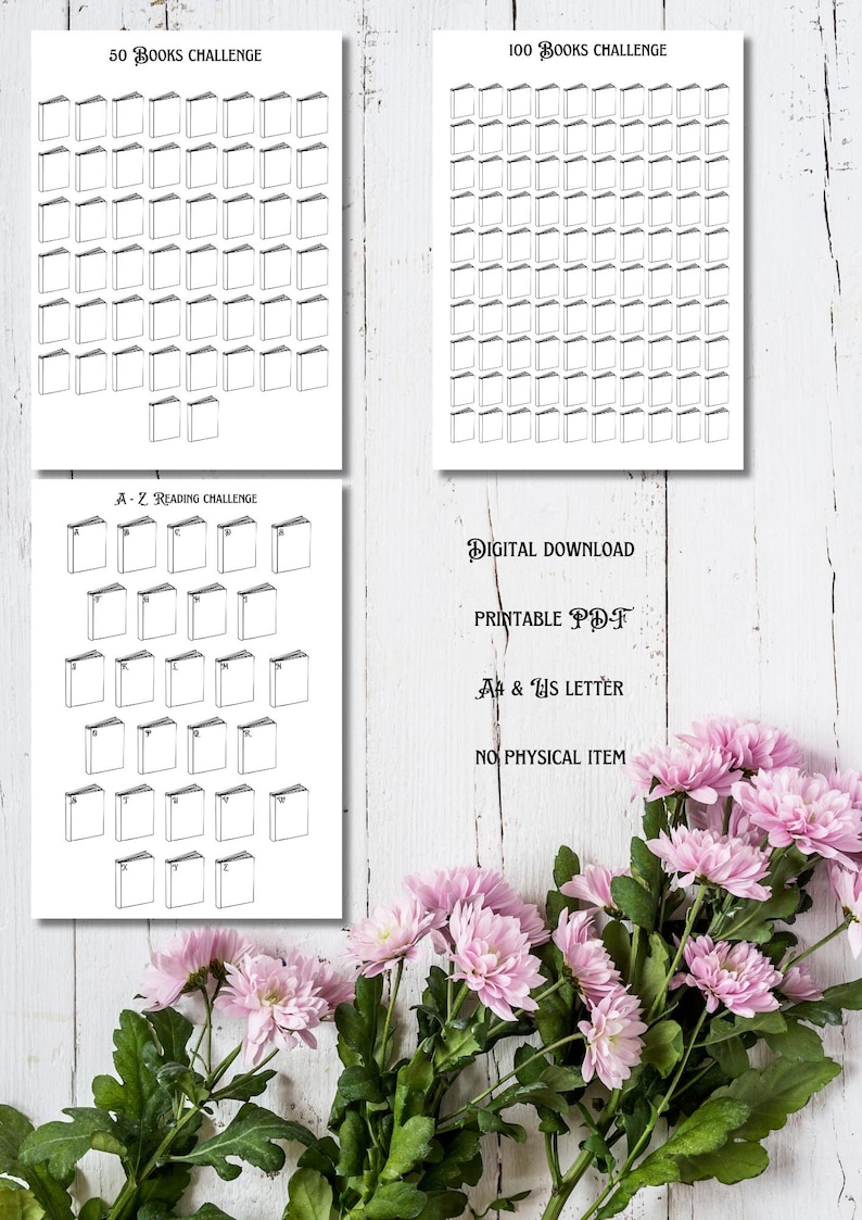 Digital Reading Journal | Printable Book Tracker (PDF Download) - Etsy