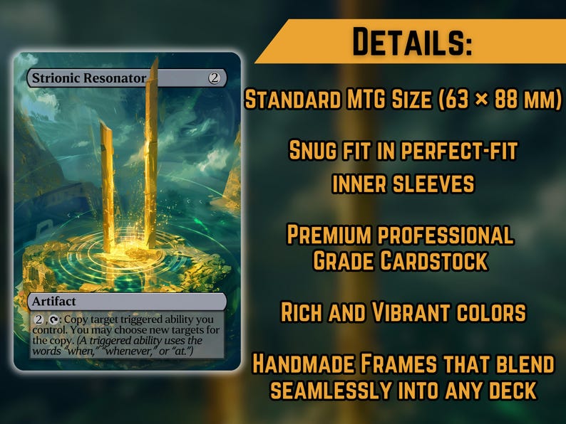 Strionic Resonator - Proxy Card - Buy 3 Get 1 Free! - Etsy