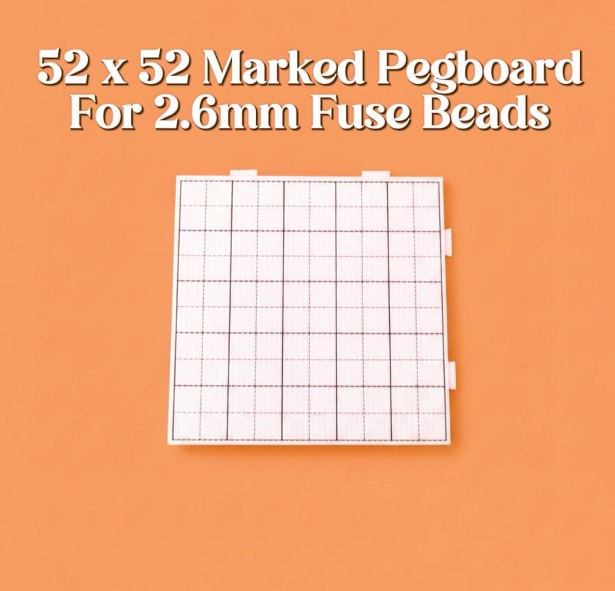 2.6mm Grided Pegboard 52x52 | Perler Beads Tools Fuse Bead Board - Etsy