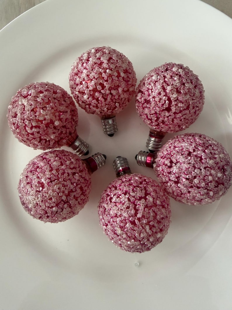 Rare 1950s–1960s Mid-century Modern “sugar Iced” C7 Christmas Lights ...