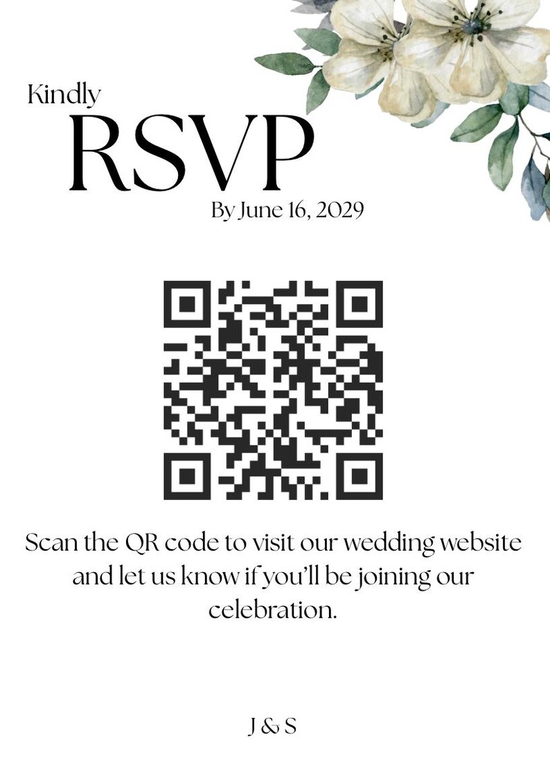Editable White Wedding Invitation Template | Digital Invitation Set ...