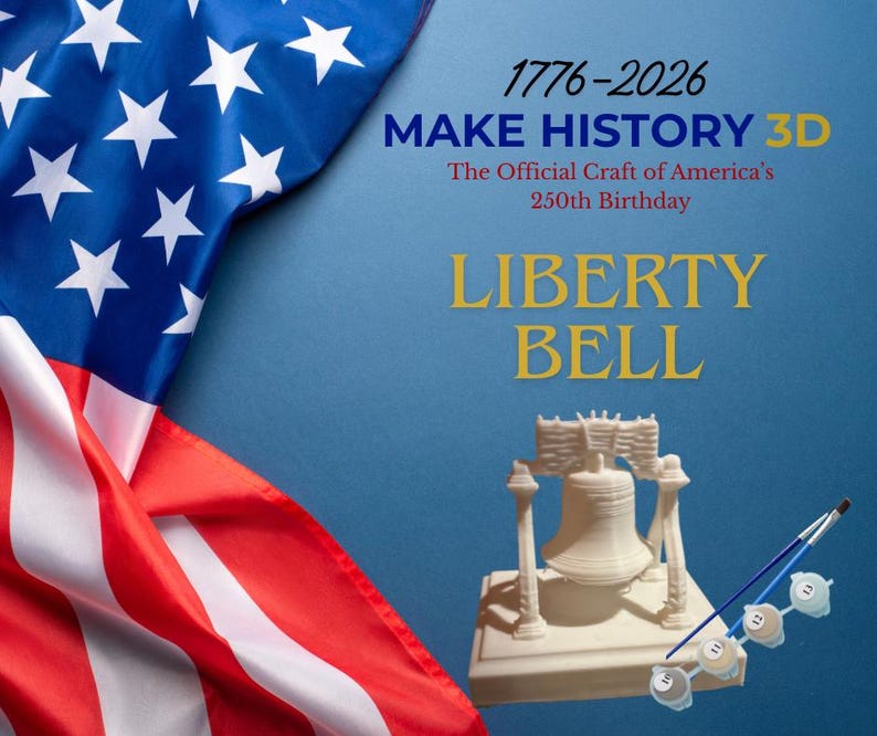 Liberty Bell Paint Kit – America 250th DIY Craft, 3D Printed - Etsy