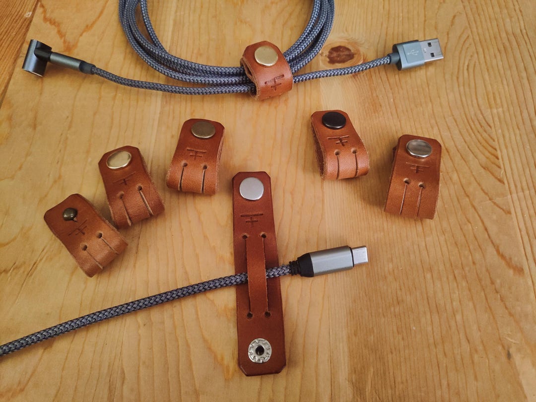 Leather Cable Keeper - USB Cord Organizer - Etsy