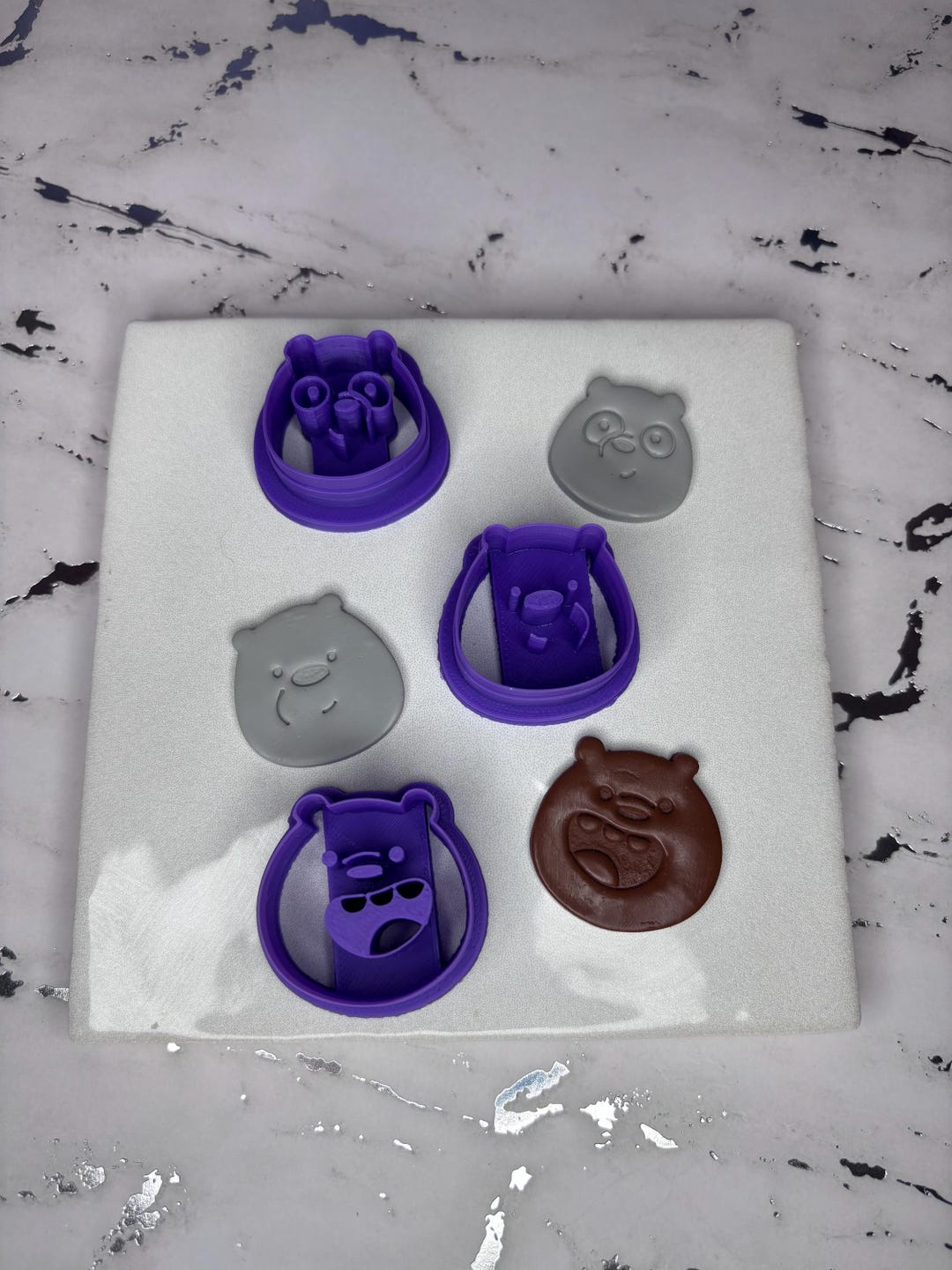 We Bare Bears Inspired | Polymer Clay Cutters | Cartoon | Earring ...