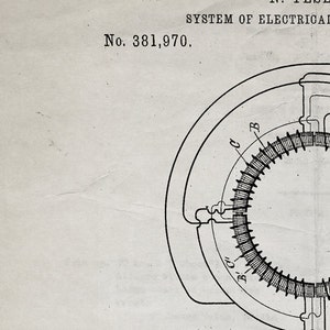 Tesla Transformer Patent Print Steampunk Art Poster - Etsy