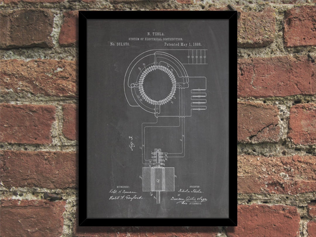 Tesla Transformer Patent Print Steampunk Art Poster - Etsy