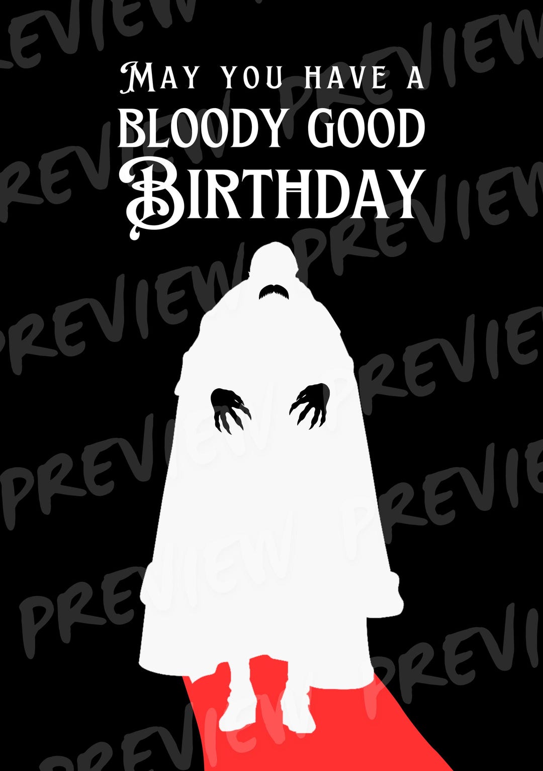 Nosferatu Horror Birthday E-card & Print Design Black - Etsy