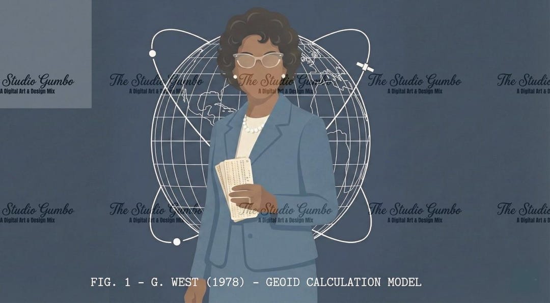 Dr. Gladys West Geoid Rechenmodell SVG PNG | Erfinder Serie ...