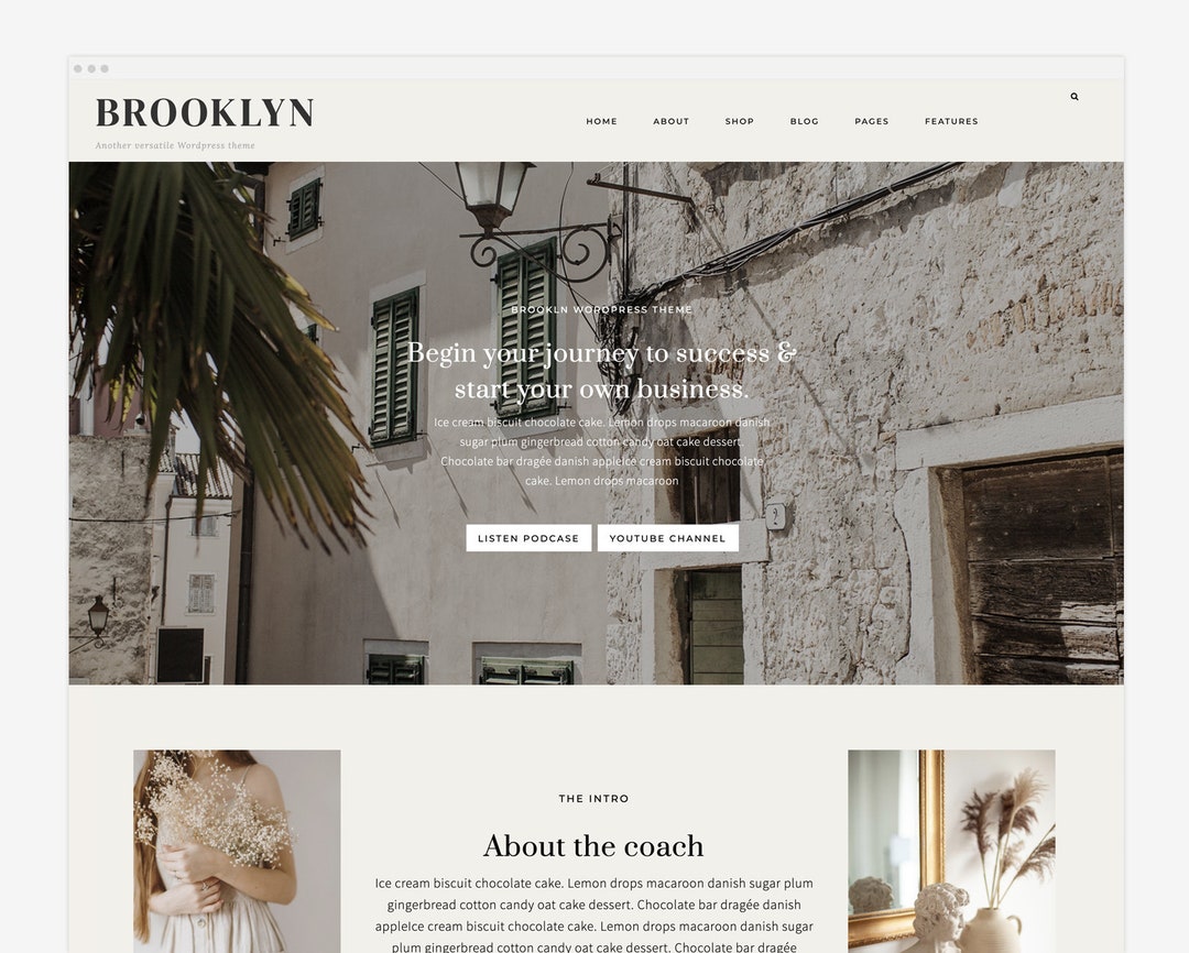 NEW Brooklyn Wordpress Theme Wordpress Genesis Theme // Photography, Fashion & Lifestyle Blogs ...