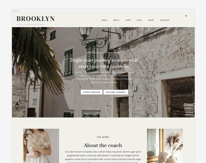 NEW Brooklyn Wordpress Theme Wordpress Genesis Theme // Photography, Fashion & Lifestyle Blogs ...