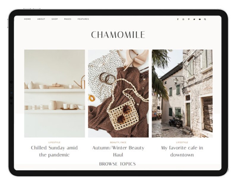 NEW Chamomile Wordpress Theme Wordpress Genesis Theme // - Etsy