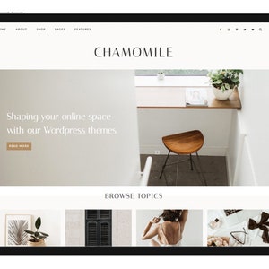 NEW Chamomile Wordpress Theme Wordpress Genesis Theme // Photography, Fashion & Lifestyle Blogs ...