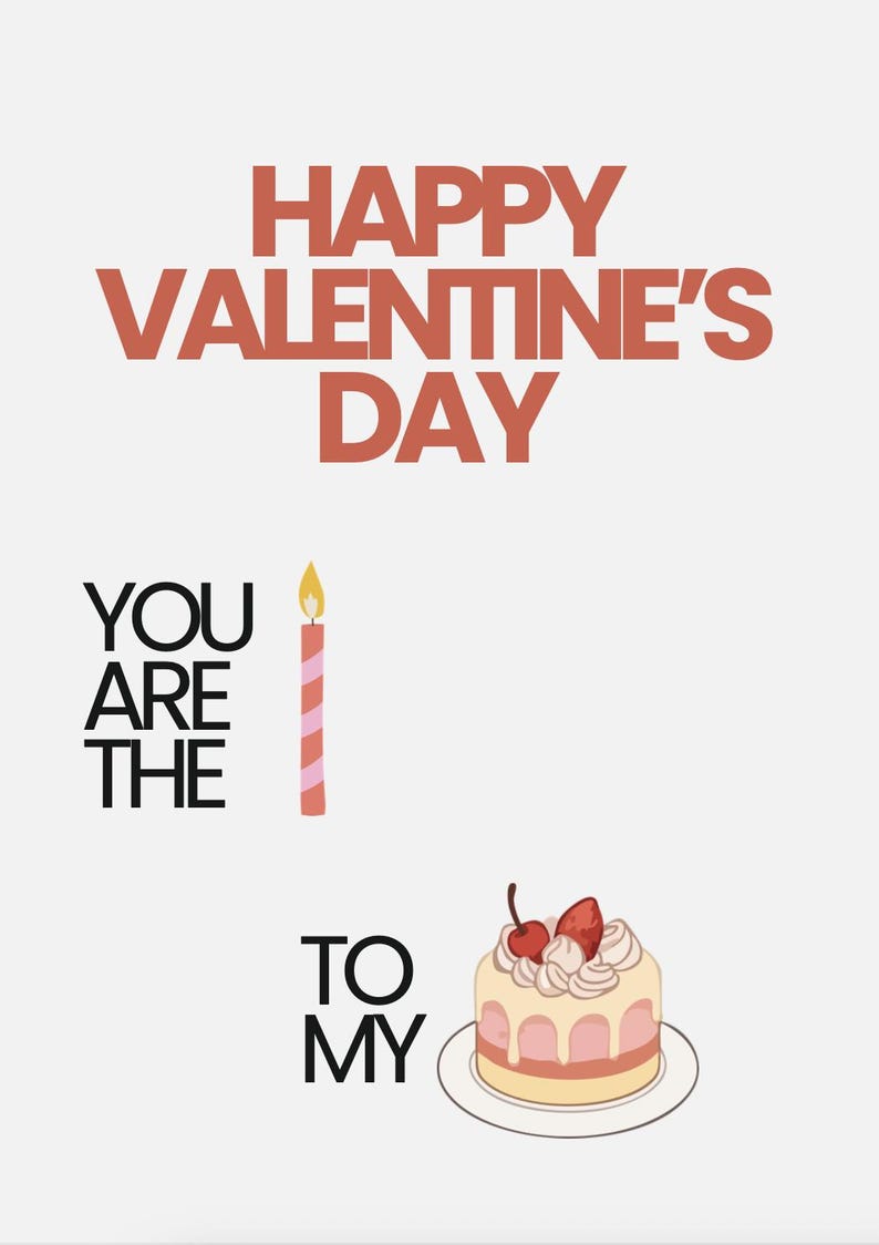 Valentine's Day Printable Card | Digital Love Card PDF | Romantic ...