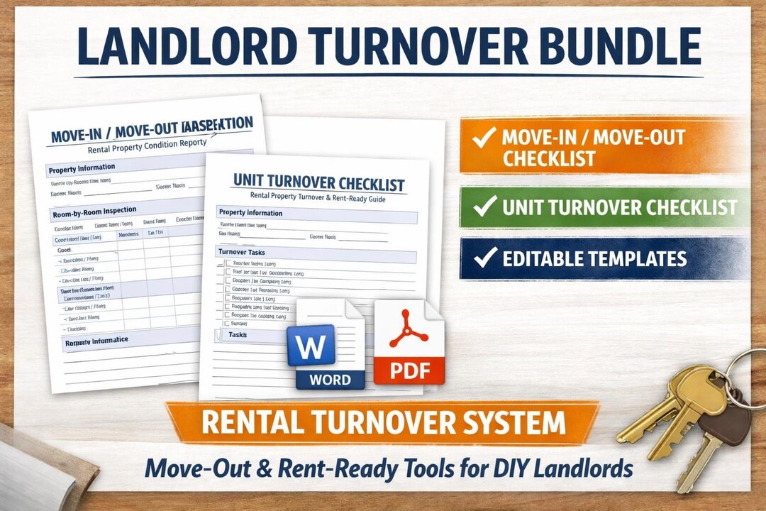 Landlord Turnover Bundle | Move-in Move-out Inspection + Unit Turnover ...