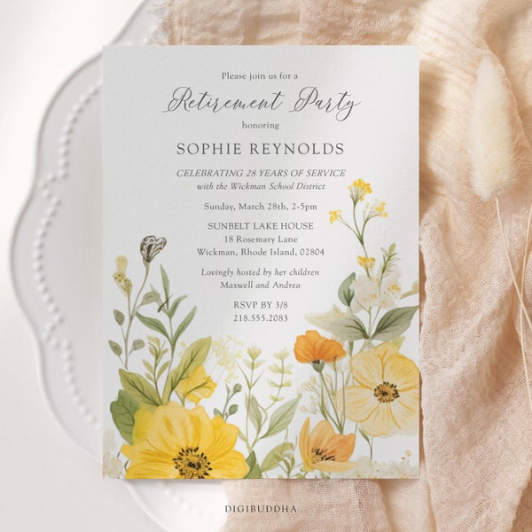 Retirement Luncheon Invitations - Etsy
