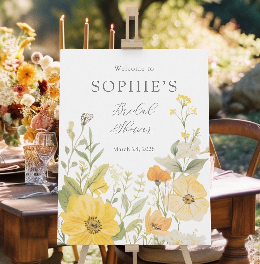 Bridal Shower Welcome Signs, Bridal Shower Decor, Printed Welcome Signs ...