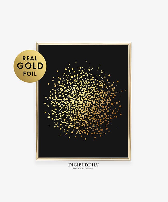 Cluster of Dots Gold Silver or Rose Gold Foil Print Dot Poster - Etsy