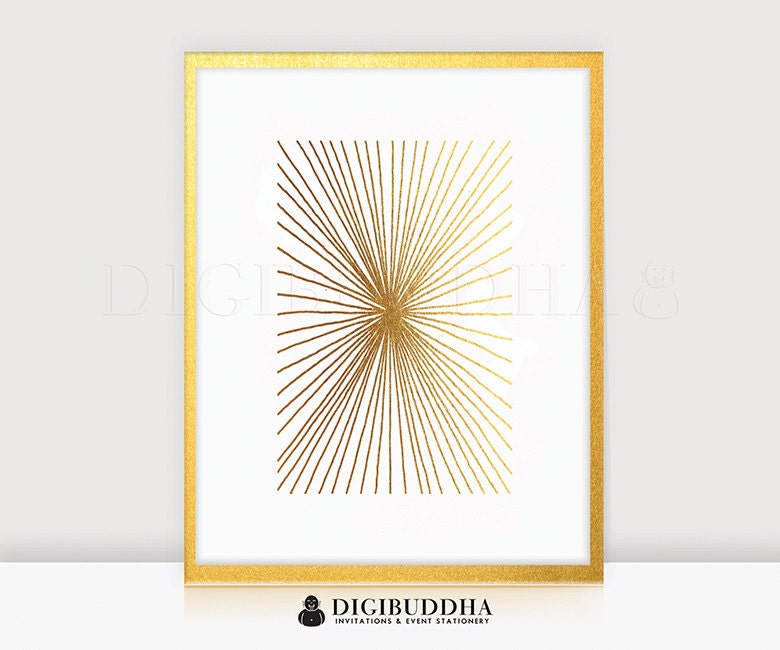 GOLD FOIL PRINTS Set of 4 Abstract Posters Real Gold Foil - Etsy