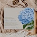 Preppy Blue Hydrangea Bridal Shower Invitations Printed Pastel Blue ...