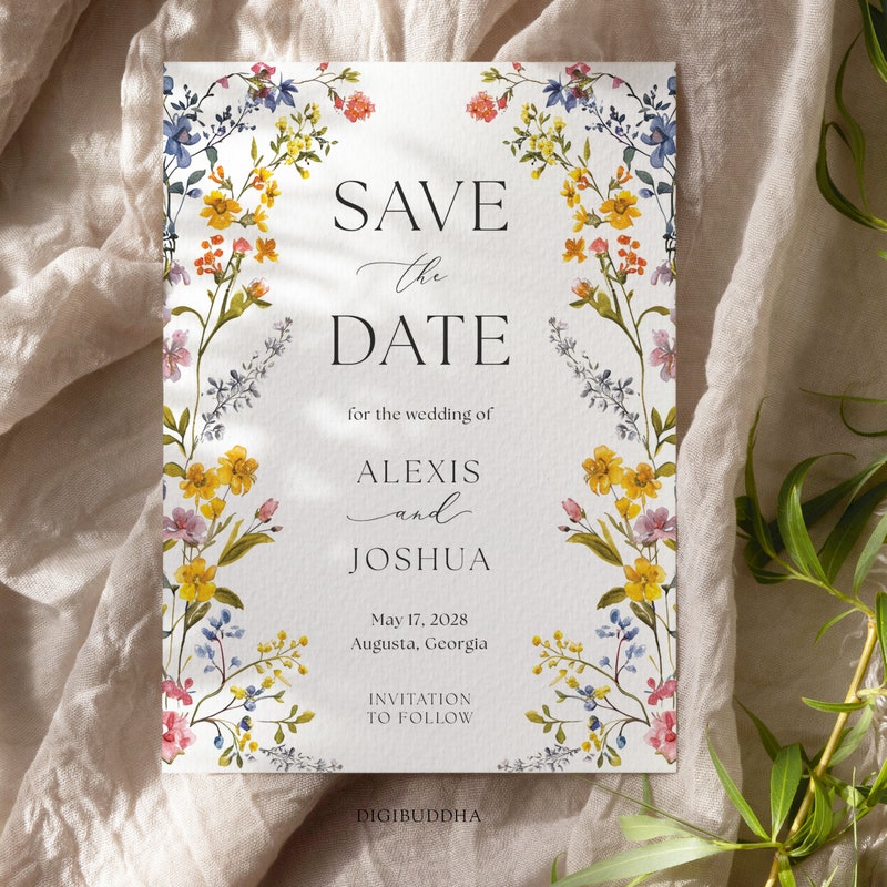 Floral Save the Date - Etsy