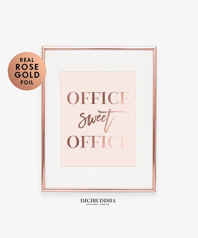 OFFICE SWEET OFFICE Motivational Office Art Gold Silver or - Etsy