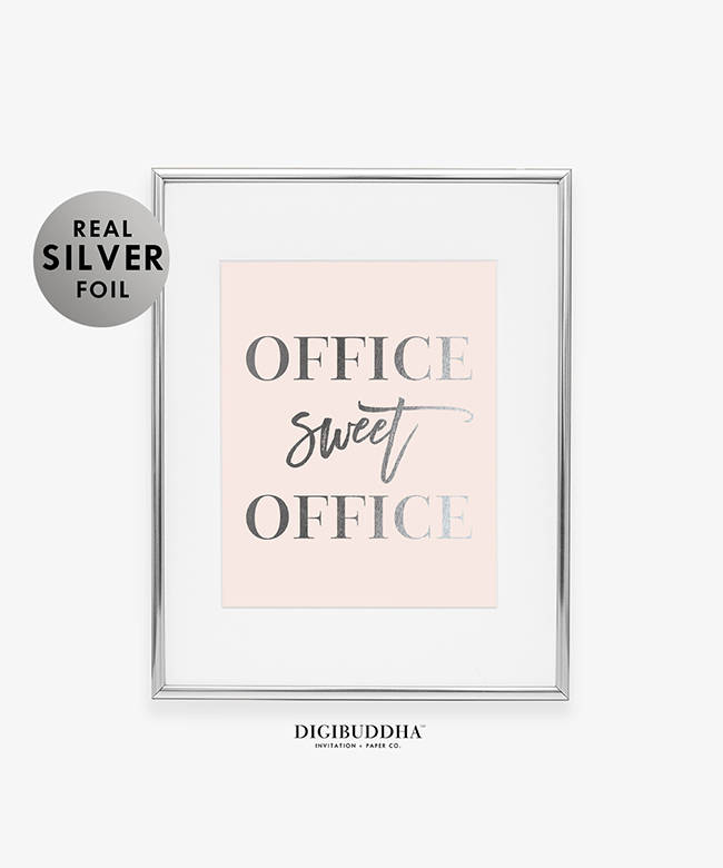 OFFICE SWEET OFFICE Motivational Office Art Gold Silver or - Etsy