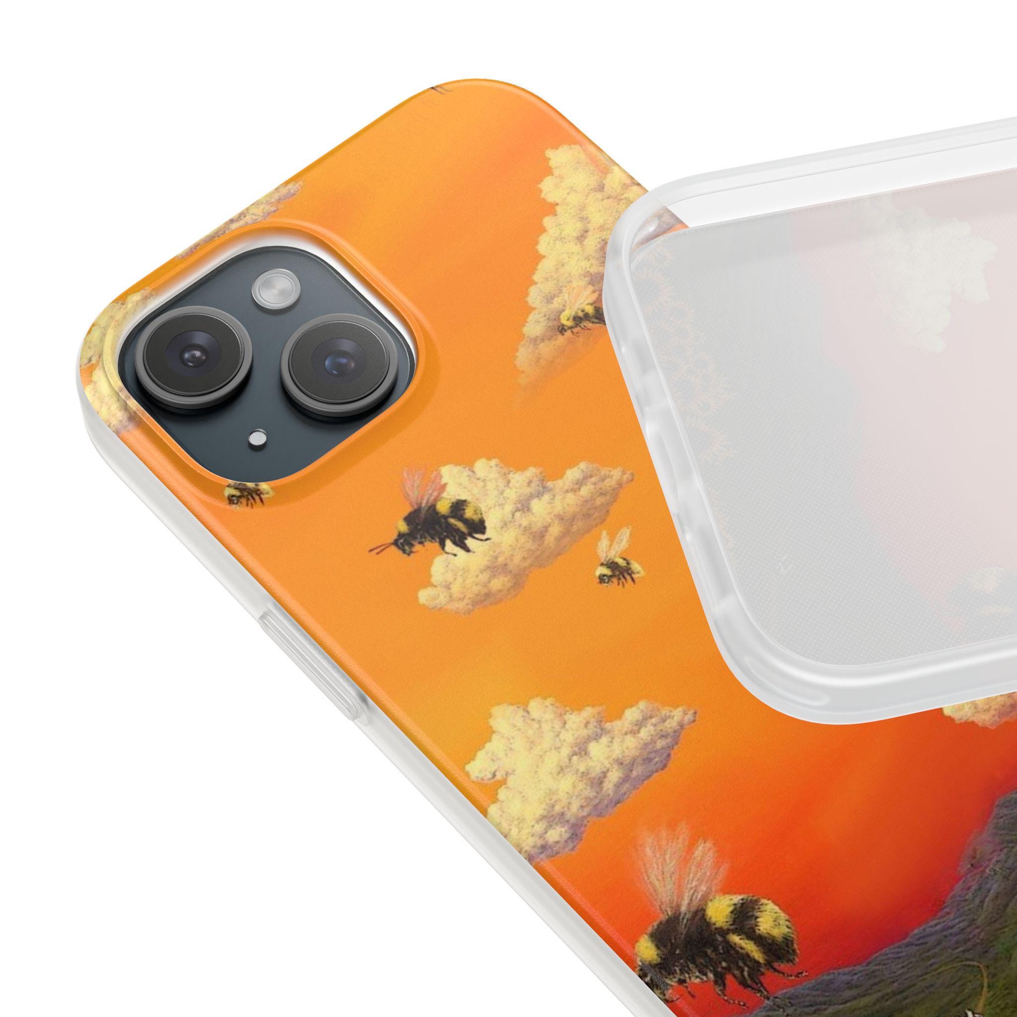 Bees Sunset Clouds Flexi Phone Case - Etsy