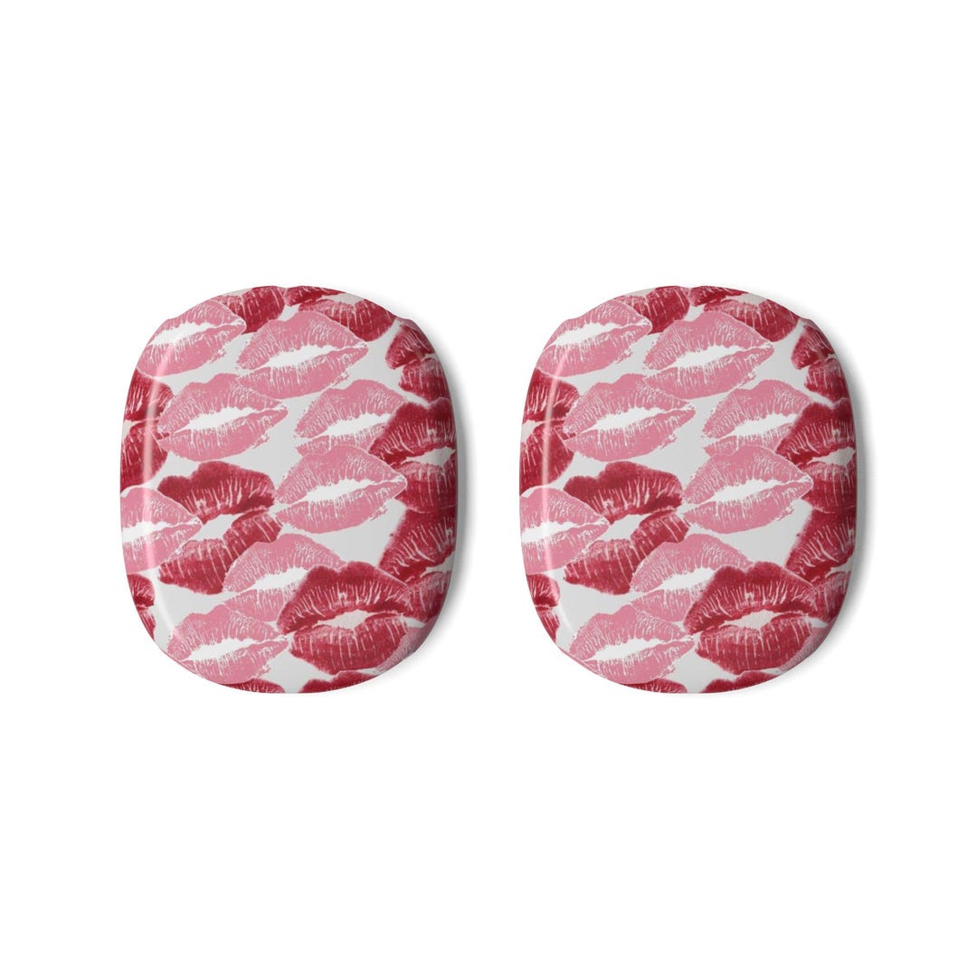 Kiss Print AirPod Max Case Pink Lipstick Pattern Headphone Covers - Etsy