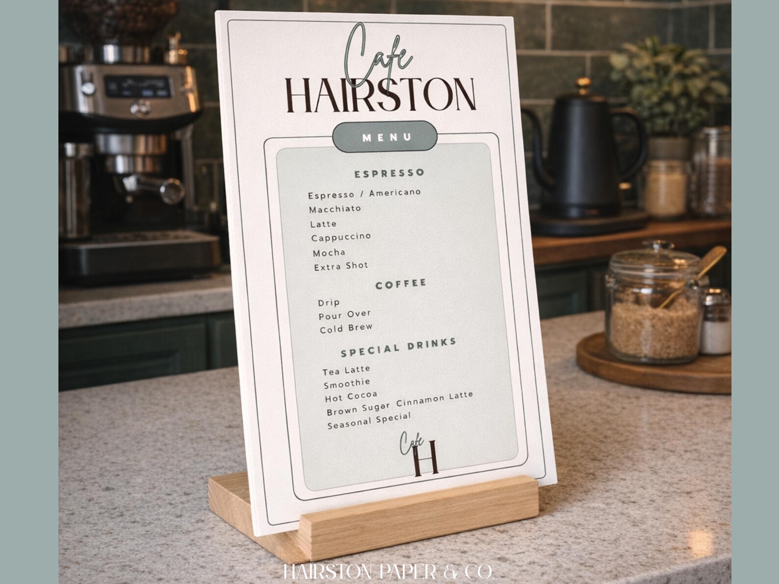 Editable Coffee Bar Menu | Printable Cafe Menu Template | Canva Digital ...
