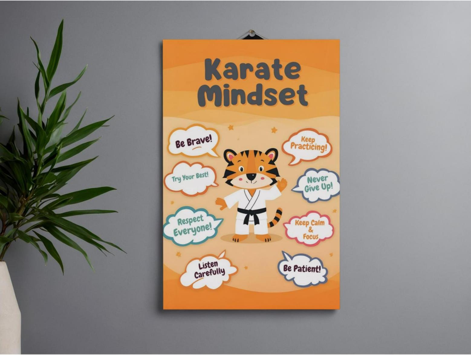 Kids Karate Poster | Dojo Decor, Confidence & Discipline (digital ...