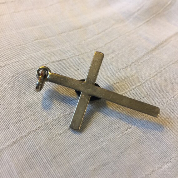 Turquoise Cross. Silver metal, no hallmark, 1-3/4 inc… - Gem