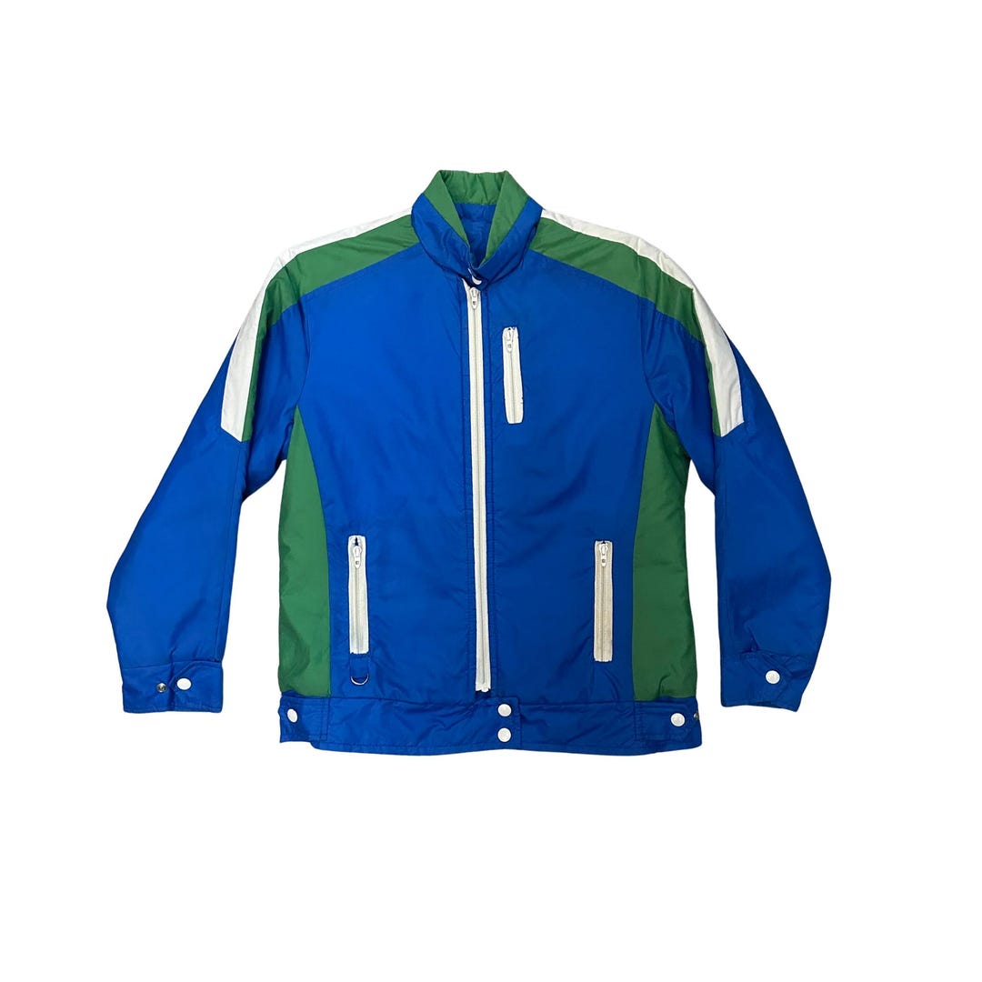 1970s JC Penney Colorblock Racing Jacket / Ski Jacket / Lightweight ...