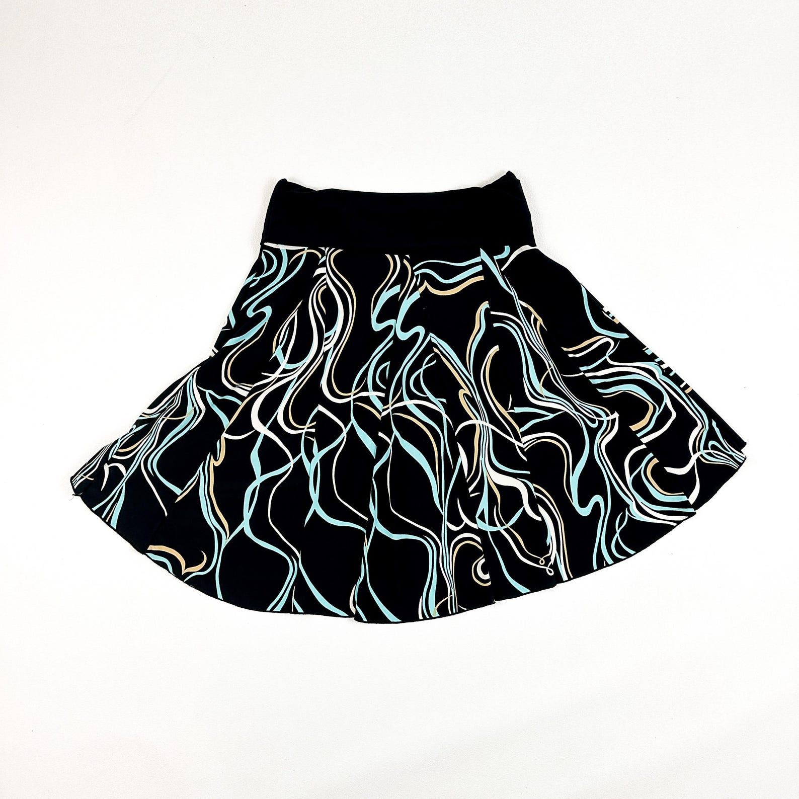 Y2k Asymmetrical Hem Circle Skirt / Roll Top / Fold Over Waistband ...