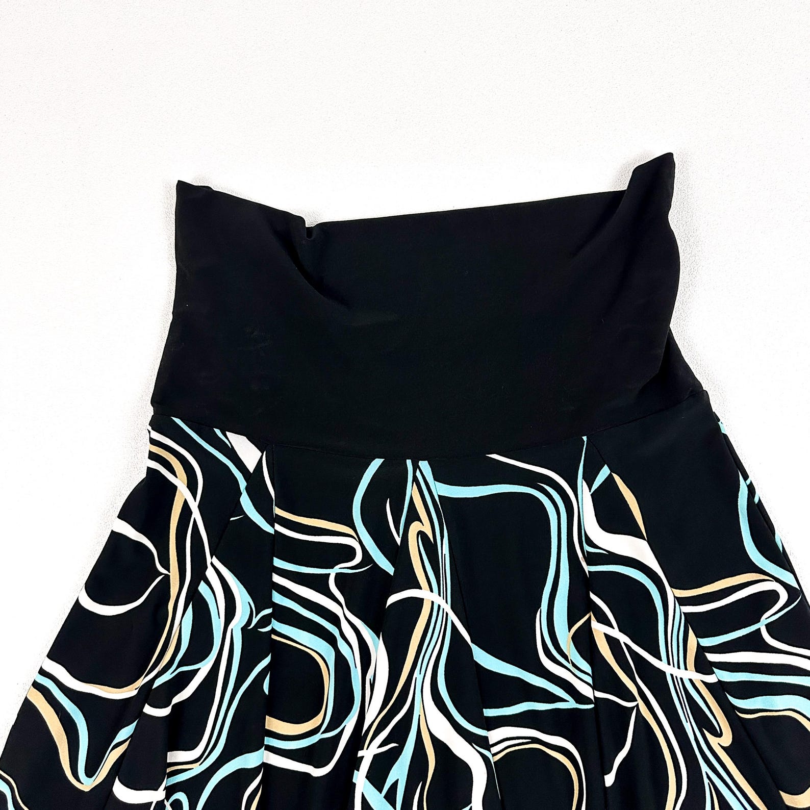 Y2k Asymmetrical Hem Circle Skirt / Roll Top / Fold Over Waistband ...