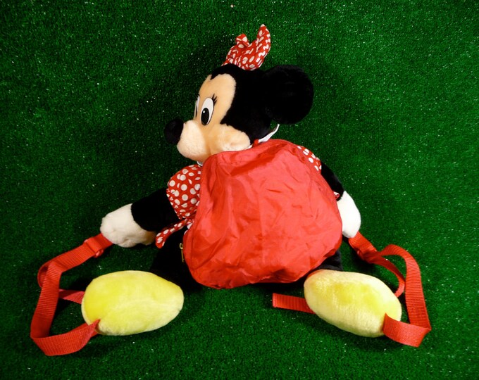 Minnie Mouse Backpack Plush 90s Polka Dots Disney - Etsy
