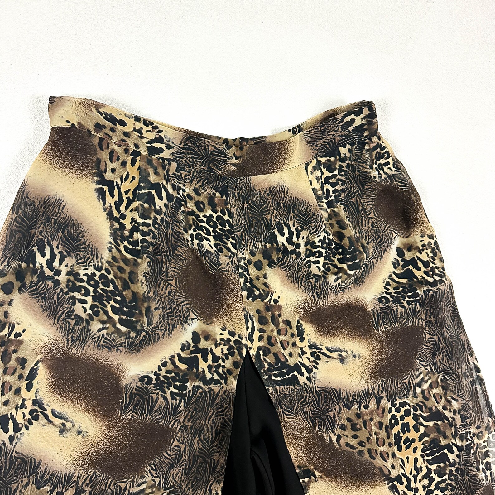 1990s Cheetah Print Chiffon Pants / Silky / Leopard Print / - Etsy