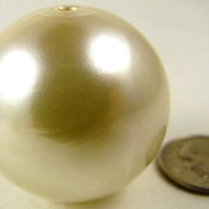 Big Pearls, 6 Huge Pearls, PURPLE Color Pearls, 6 Faux Pearls, SIX Huge ...