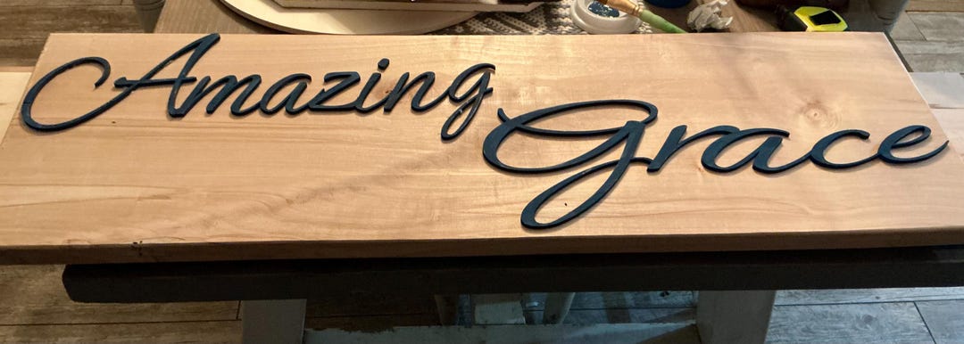 Recycled Poplar Wood Grace Sign - Etsy