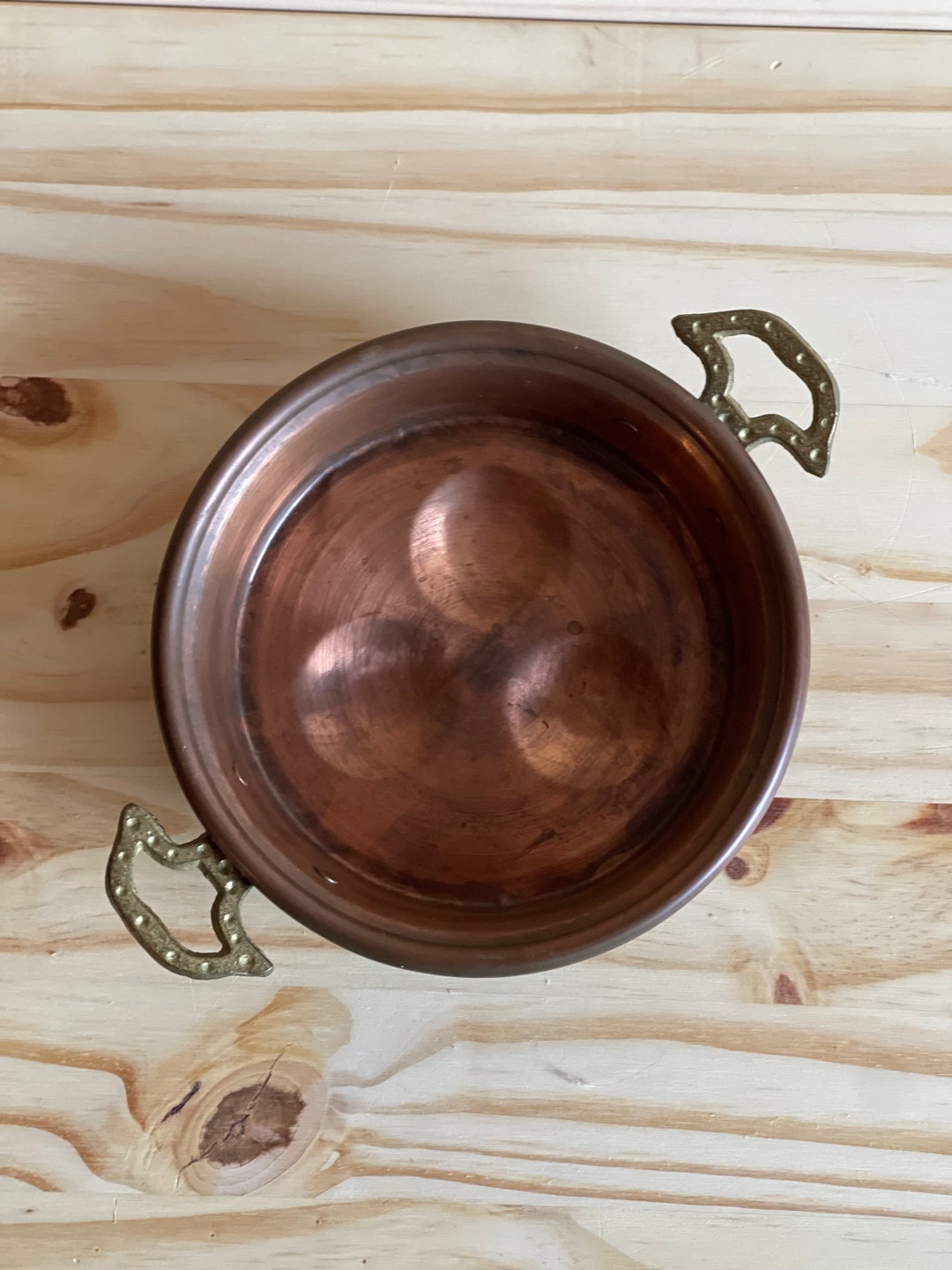 Antique Copper Escargot Pan, Vintage Copper Egg Poacher Pan, Brass ...