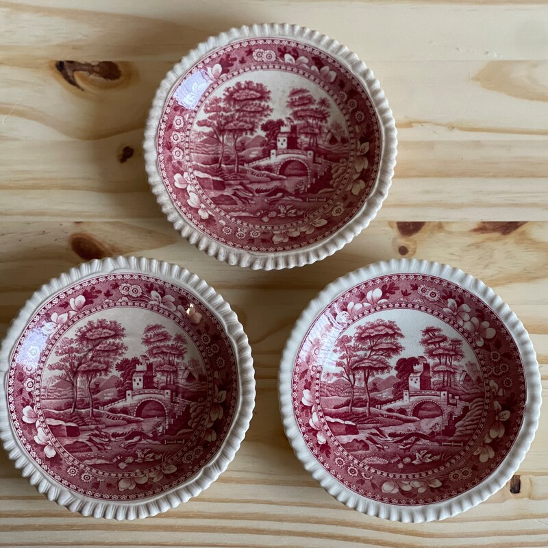 Red Transfer Ware - Etsy