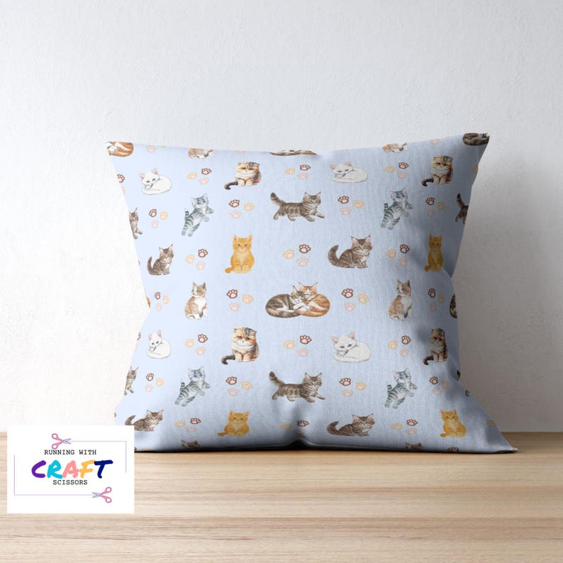 Cat Seamless Pattern Digital Download Kitten Design Cute Print Fabric ...
