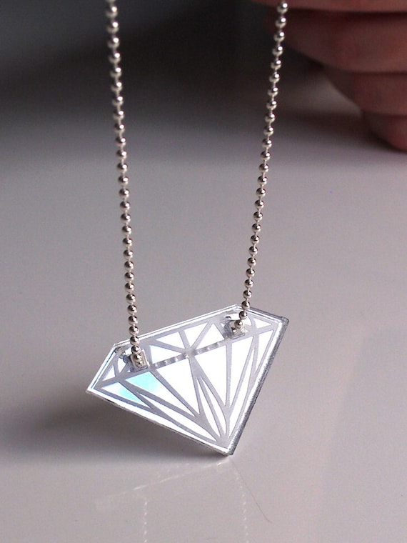 Diamond Necklace Acrylic - Etsy