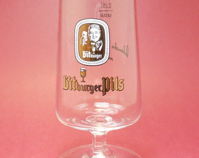 Vintage Bit Burger Pils Beer Glass .25L Abends Bit, Morgen Fit Barware ...