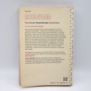 Vintage 1984 Munchers the Ultimate Timex/sinclair Game Book PC Gamming ...