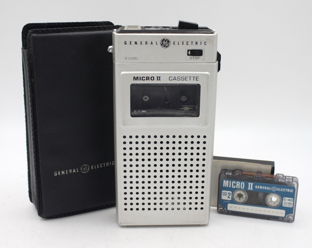 Vintage 1980s GE Micro II Micro-cassette Tape Recorder Built in ...