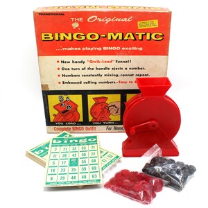 Vintage 1960's Bingo-matic Party Gold Medal Bingo Game Calling Machine ...