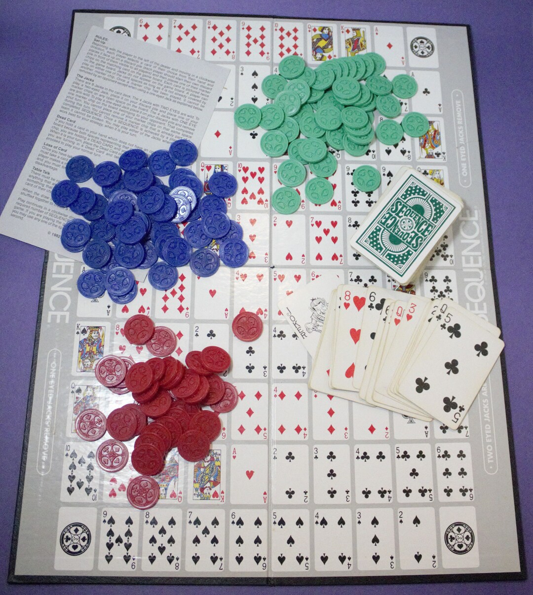 Vintage Board Game Sequence Card Strategy Game Classic - Etsy
