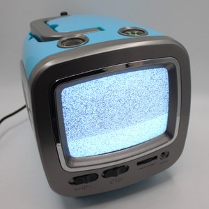 Vintage Portable TV Glass Tube Television Black & White Battery ...