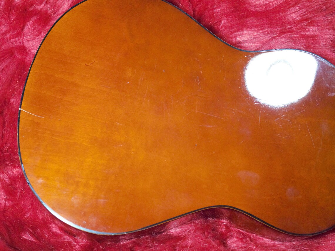 Vintage Acoustic Mini Guitar Bestler Light Dark Wood Pine Brass ...