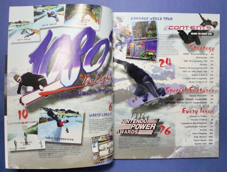 Nintendo Power 1998 Issue 1080 Snowboarding Rampage - Etsy